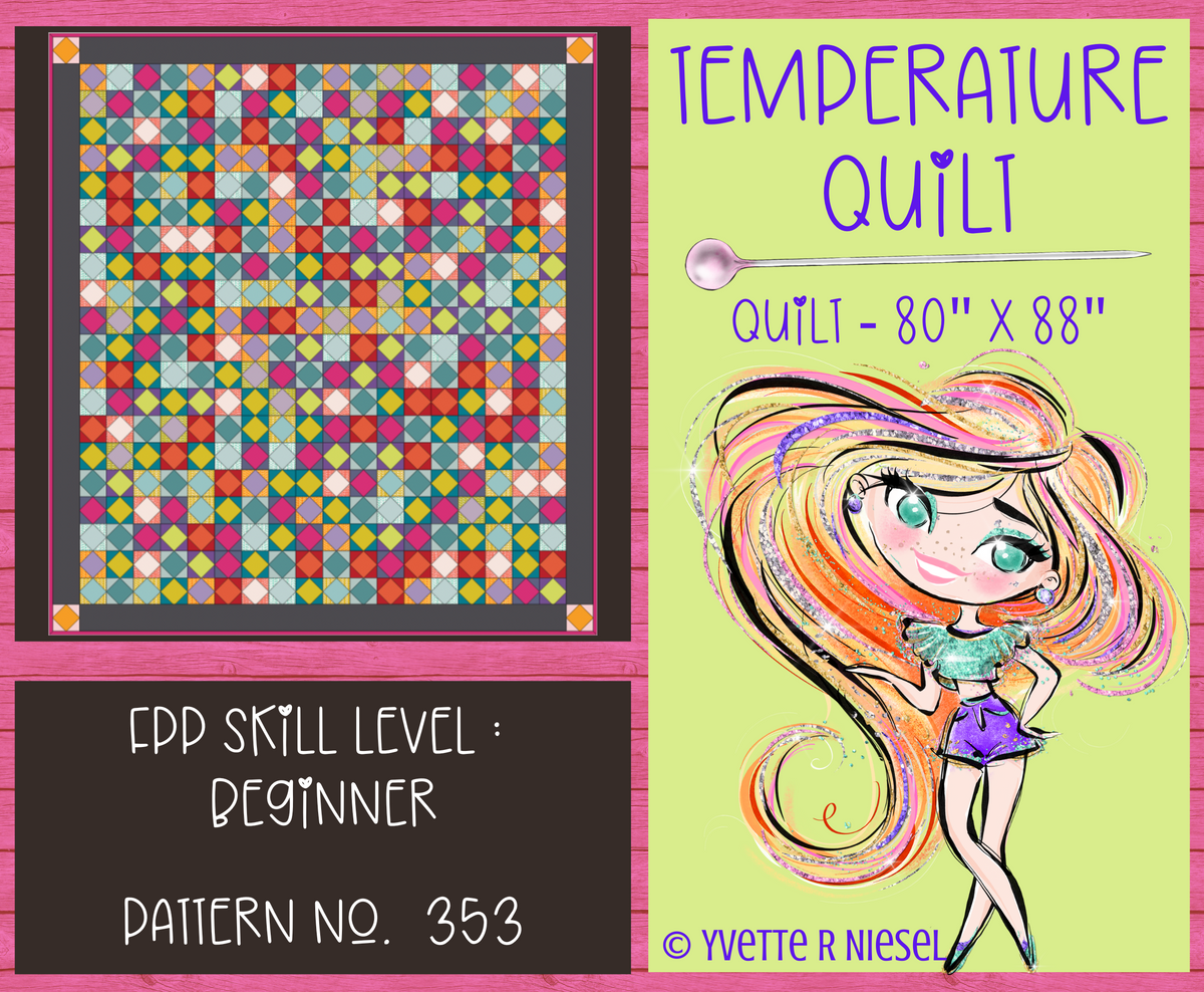 FREE FPP PATTERN | 2023 Temperature Quilt, Foundation Paper Pieced ...